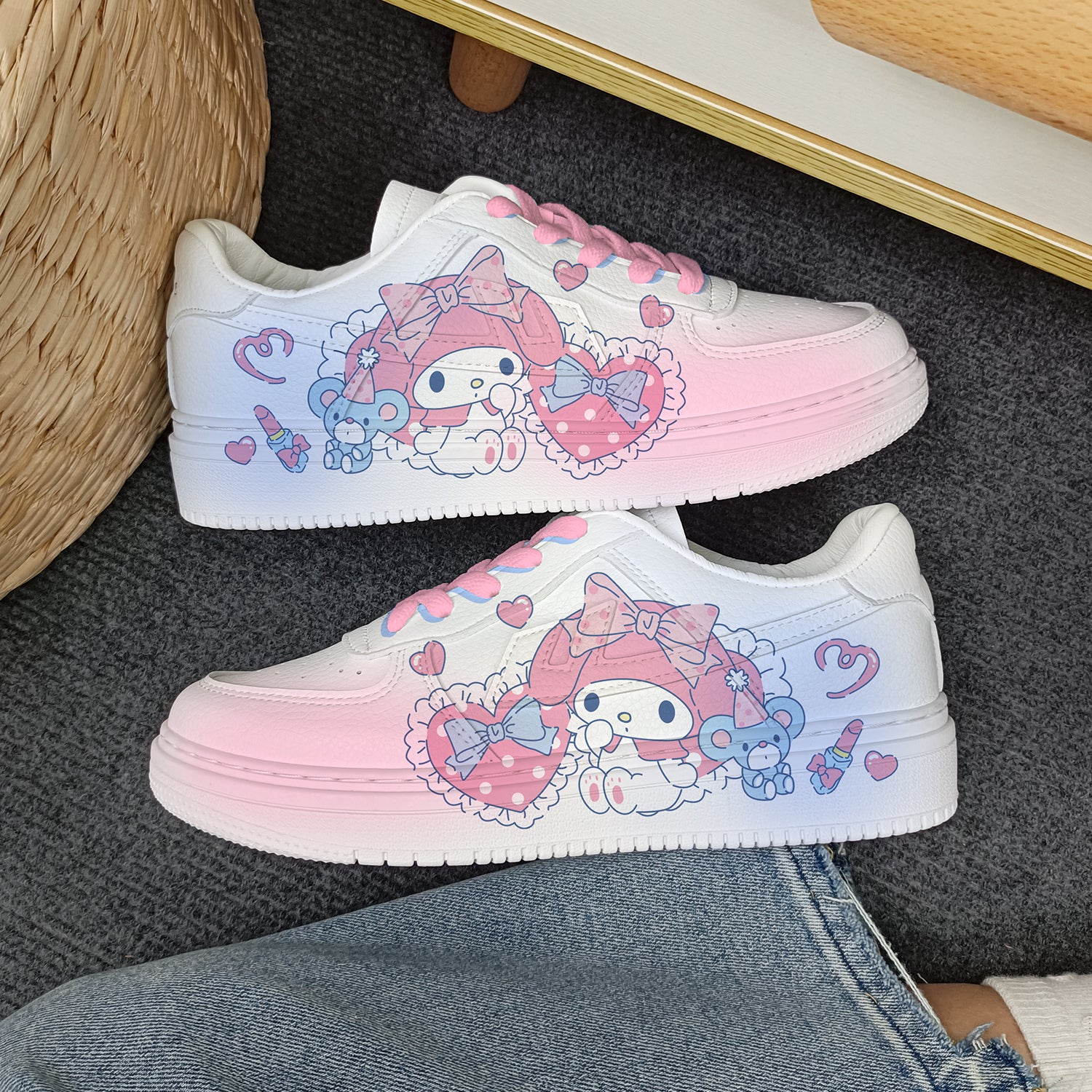 Kawaii Print Cute Anime Shoes Sneakers – ubekeen