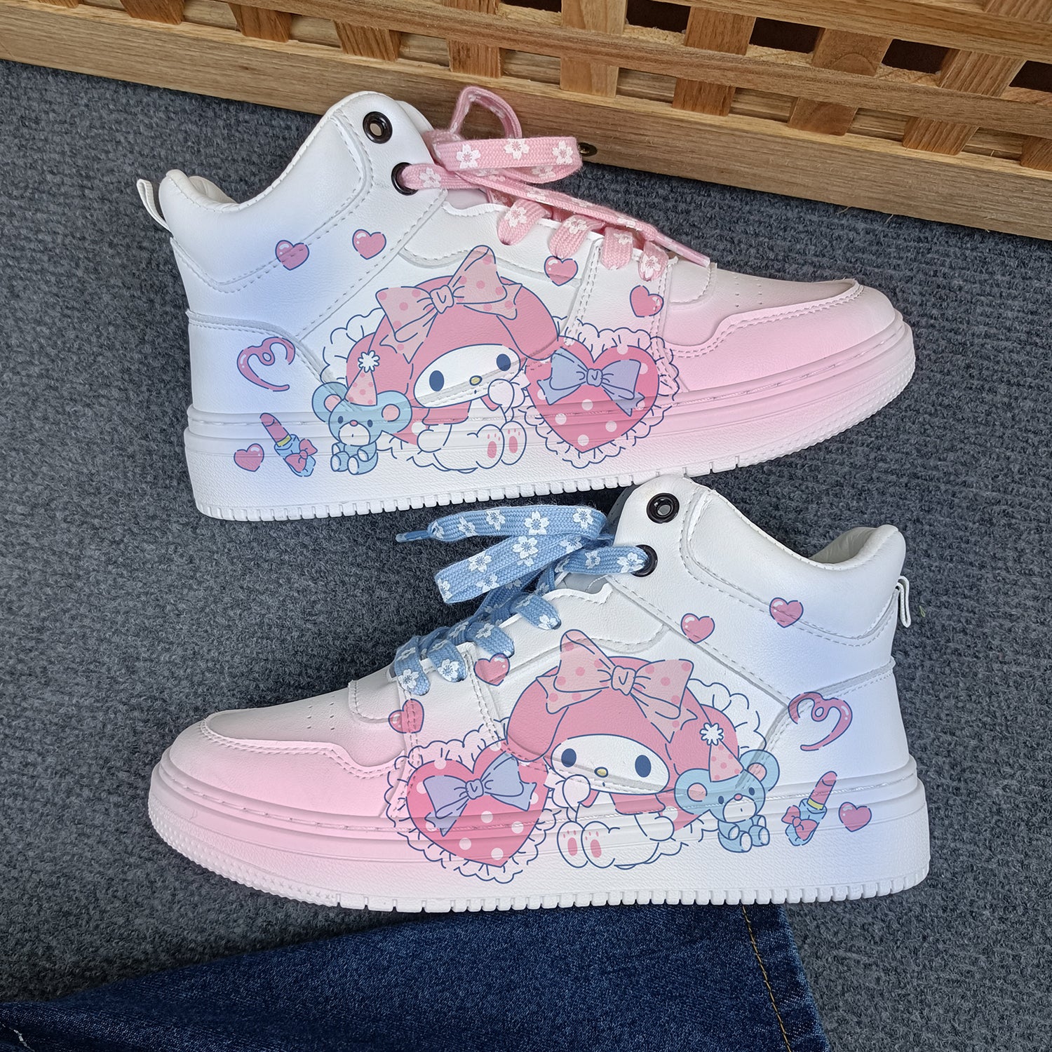 Kawaii Print Cute Anime Shoes Sneakers – ubekeen