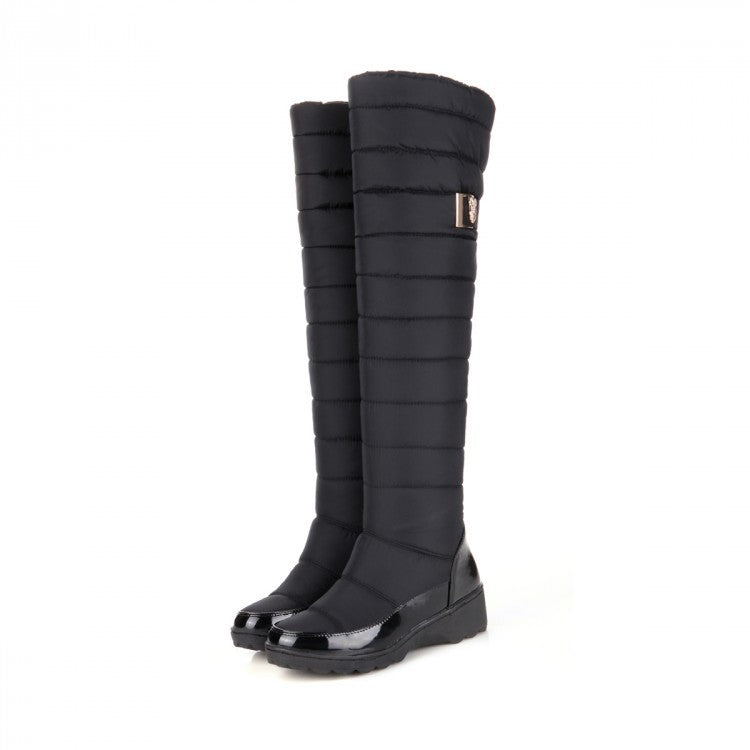 Women's Waterproof Knee-high Snow Boots with Fur lining – ubekeen
