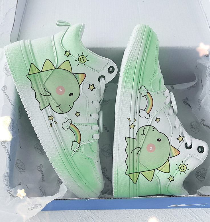 Preppy High Tops sneakers Lovely Dinosaur Shoes – ubekeen